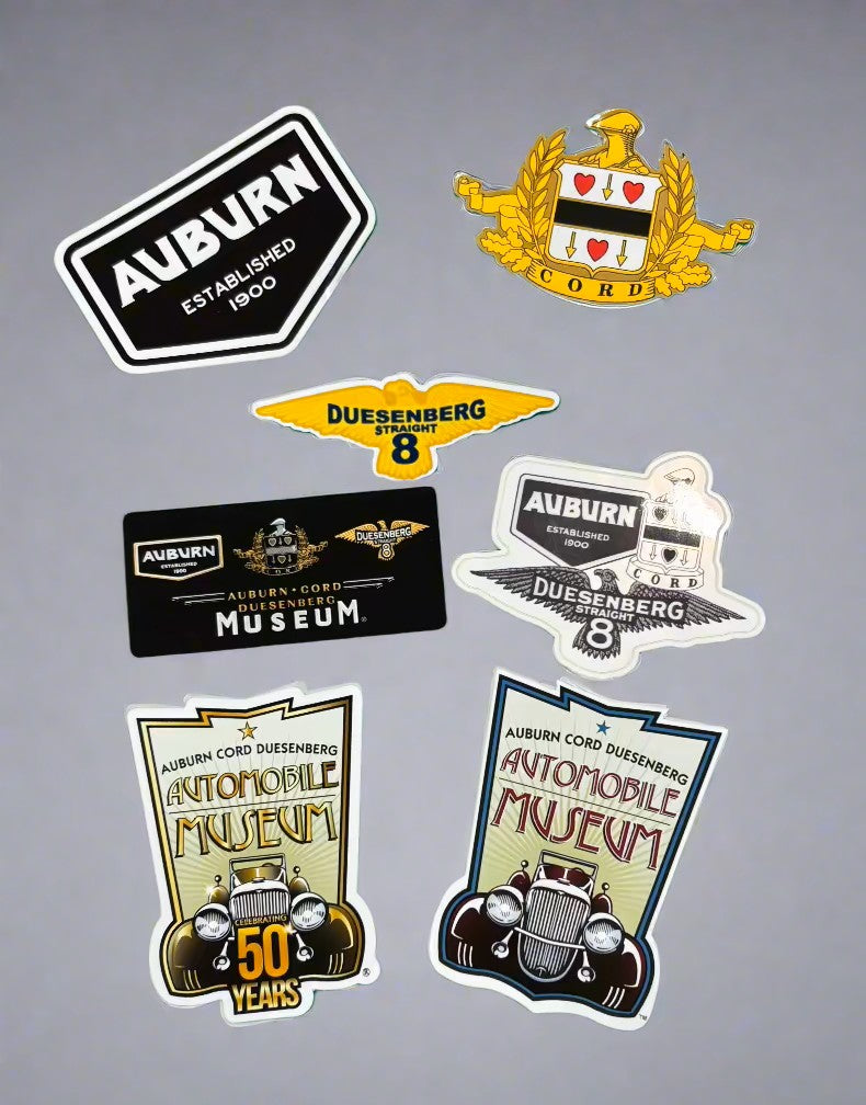 Museum sticker collections – Auburn Cord Duesenberg Automobile Museum